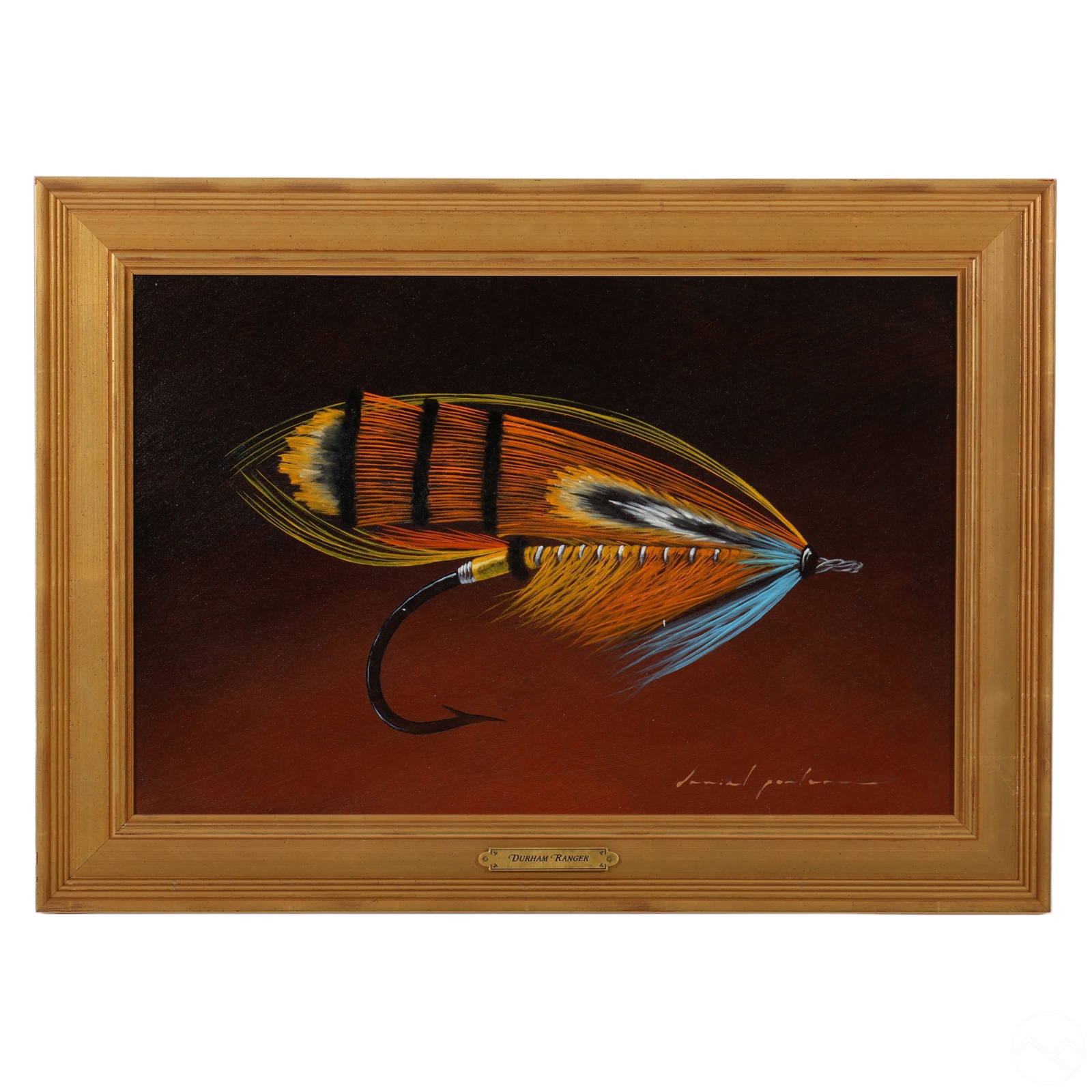 Daniel Porter 20c Durham Ranger Fish Lure Painting Auction