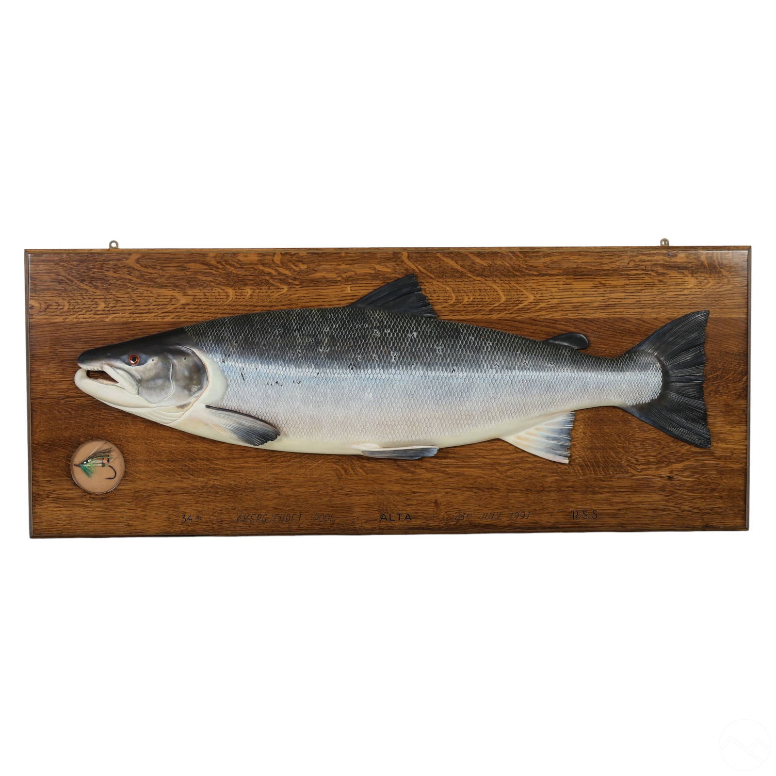 Stephen Smith B.1942 Mounted Atlantic Salmon Model Auction