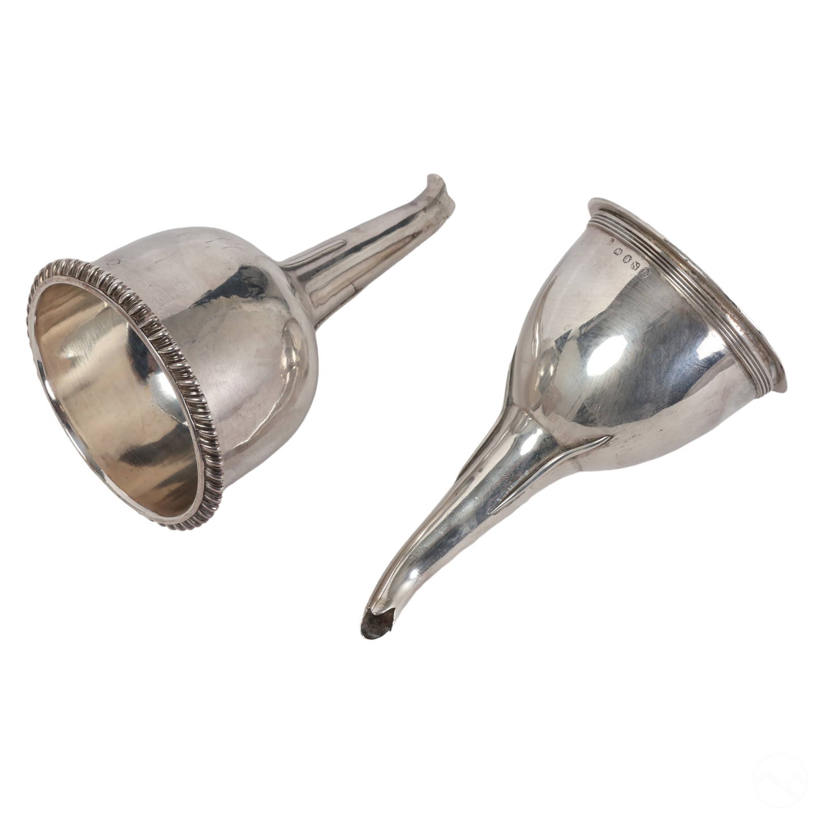 Georgian English Sterling Silver Wine Funnels 290g Auction