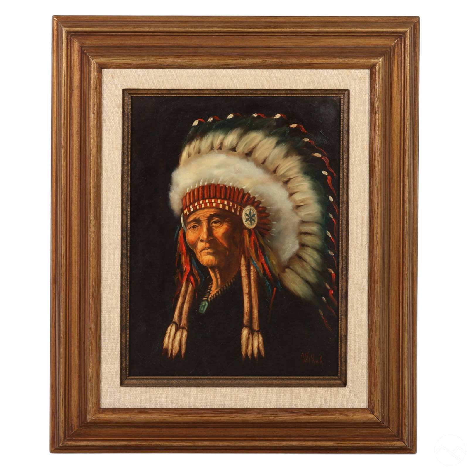 Patti Rock 1927-2004 Native American Oil Painting Auction