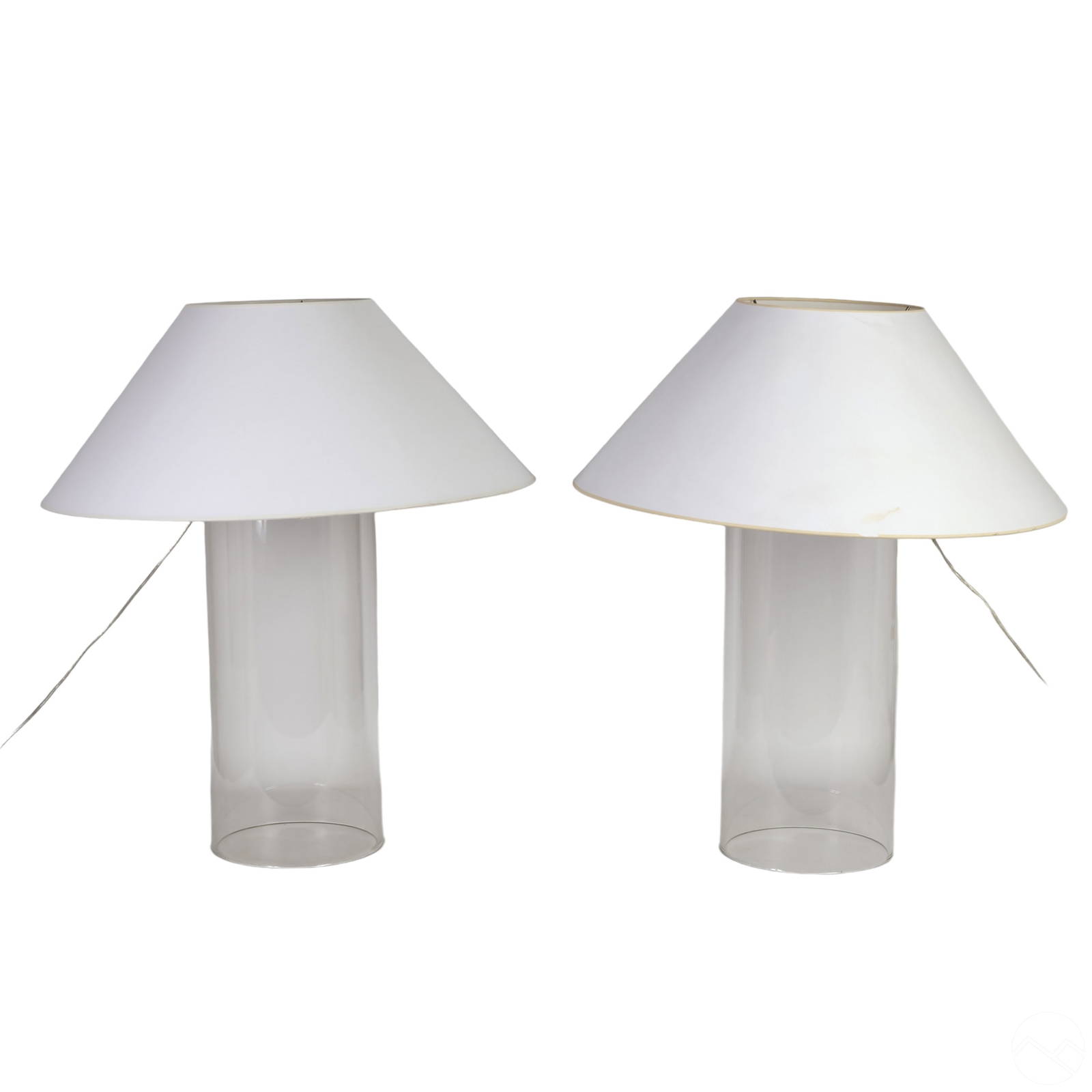 John Saladino Pair Of Designer Glass Table Lamps Auction