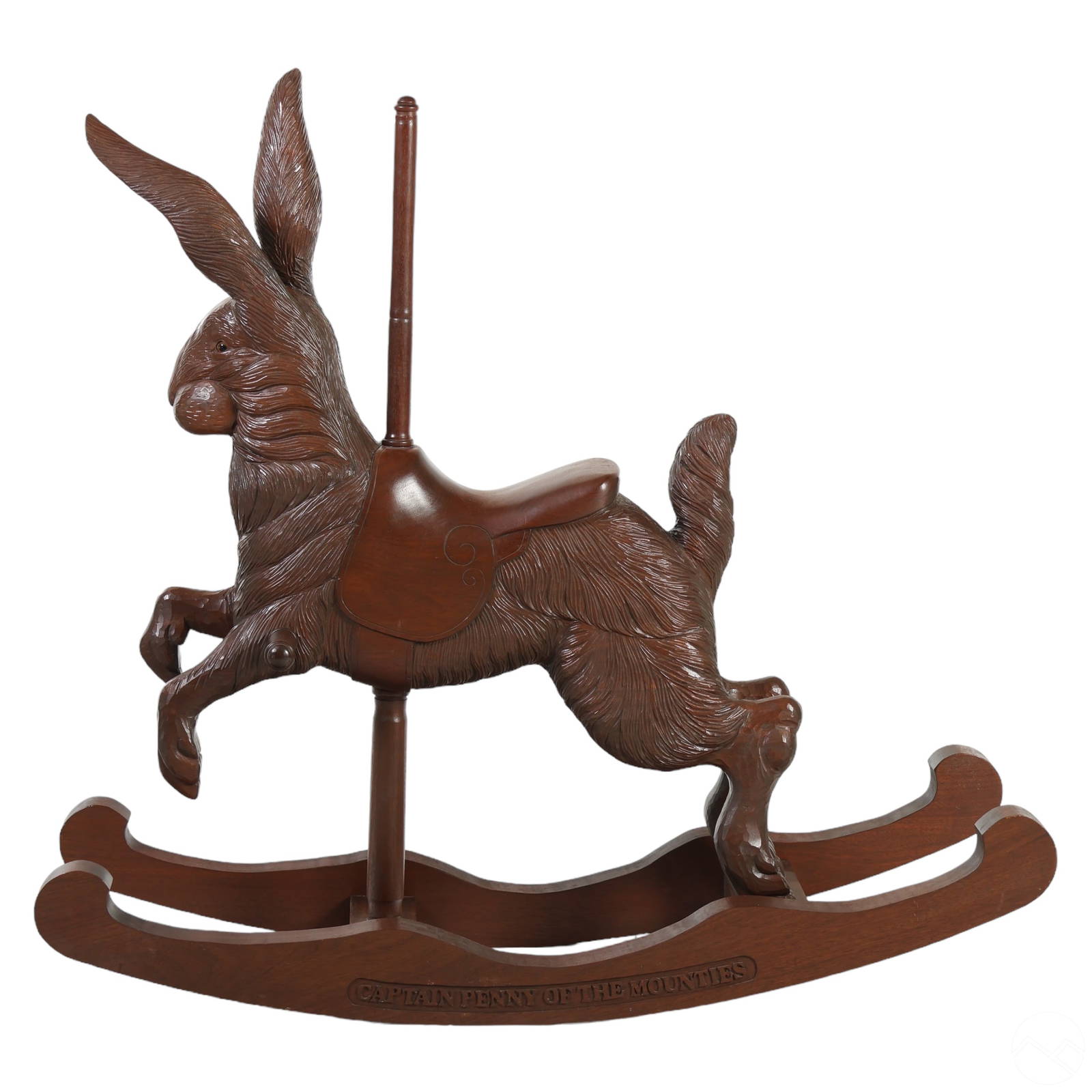 Joe Leonard B.1948 Wood Rocking Carousel Rabbit Auction