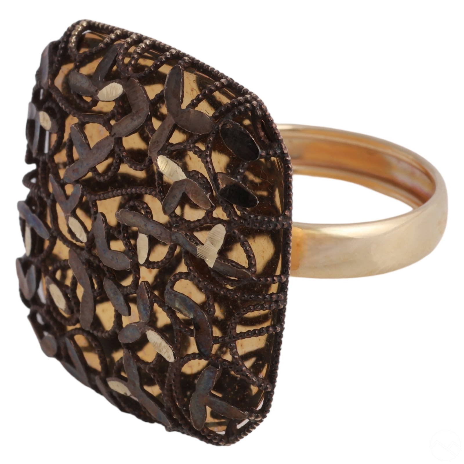 14k Gold Italian Milor Designer Filigree Ring Sz 7 Auction