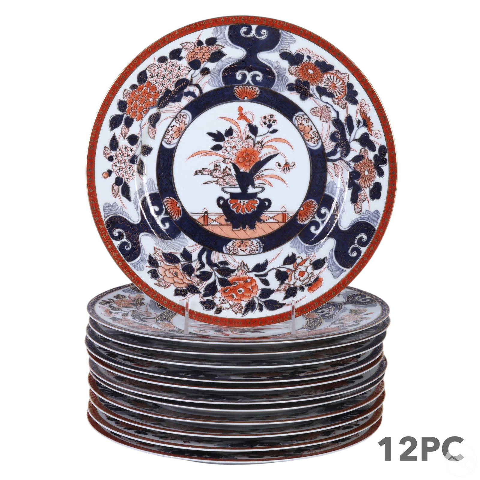 Japanese Imari Porcelain Dinner Plates 12pc Set Auction