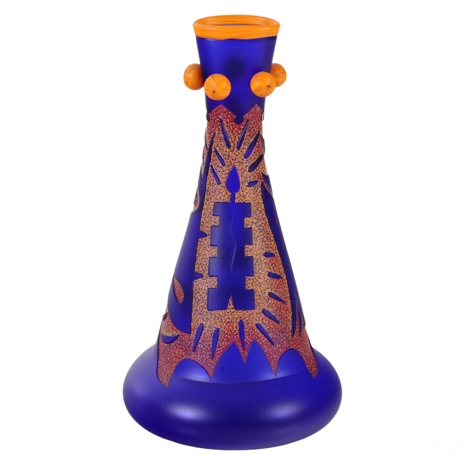 Dan Dailey B.1947 Studio Art Glass Candle Man Vase Auction