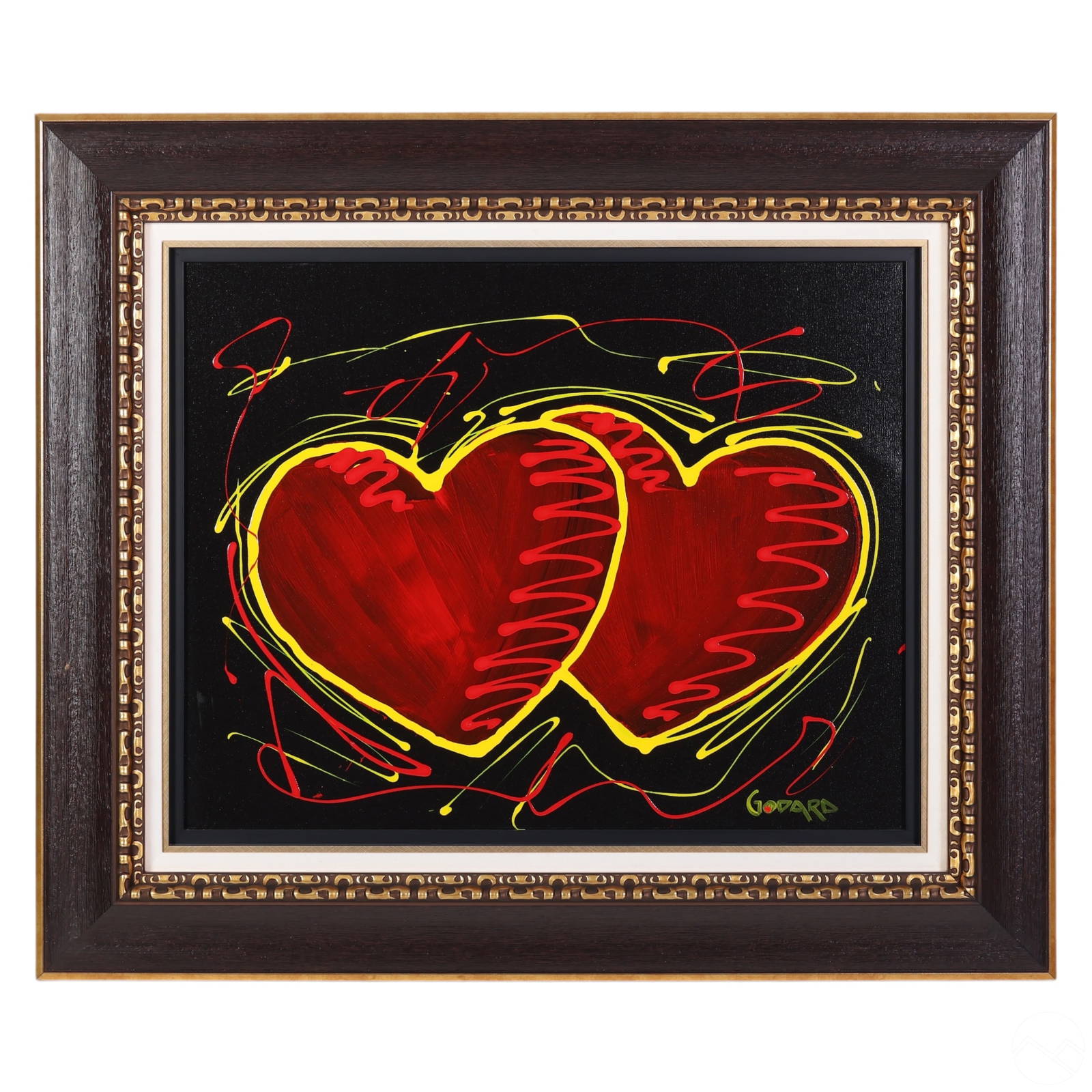 Michael Godard B1958 Black Hearts Of Hope Painting Auction