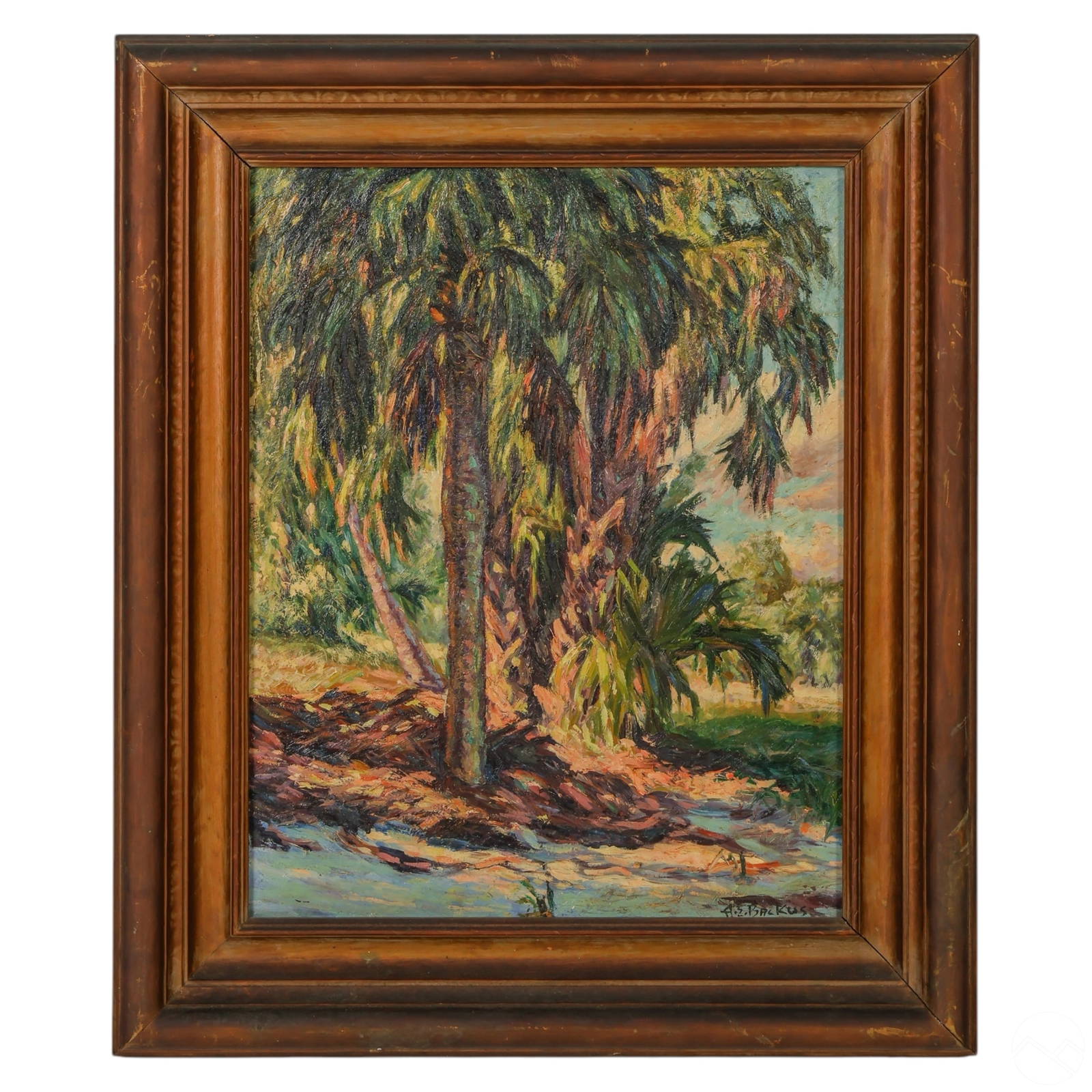Albert Backus 1906-1990 Everglade Palms Painting Auction
