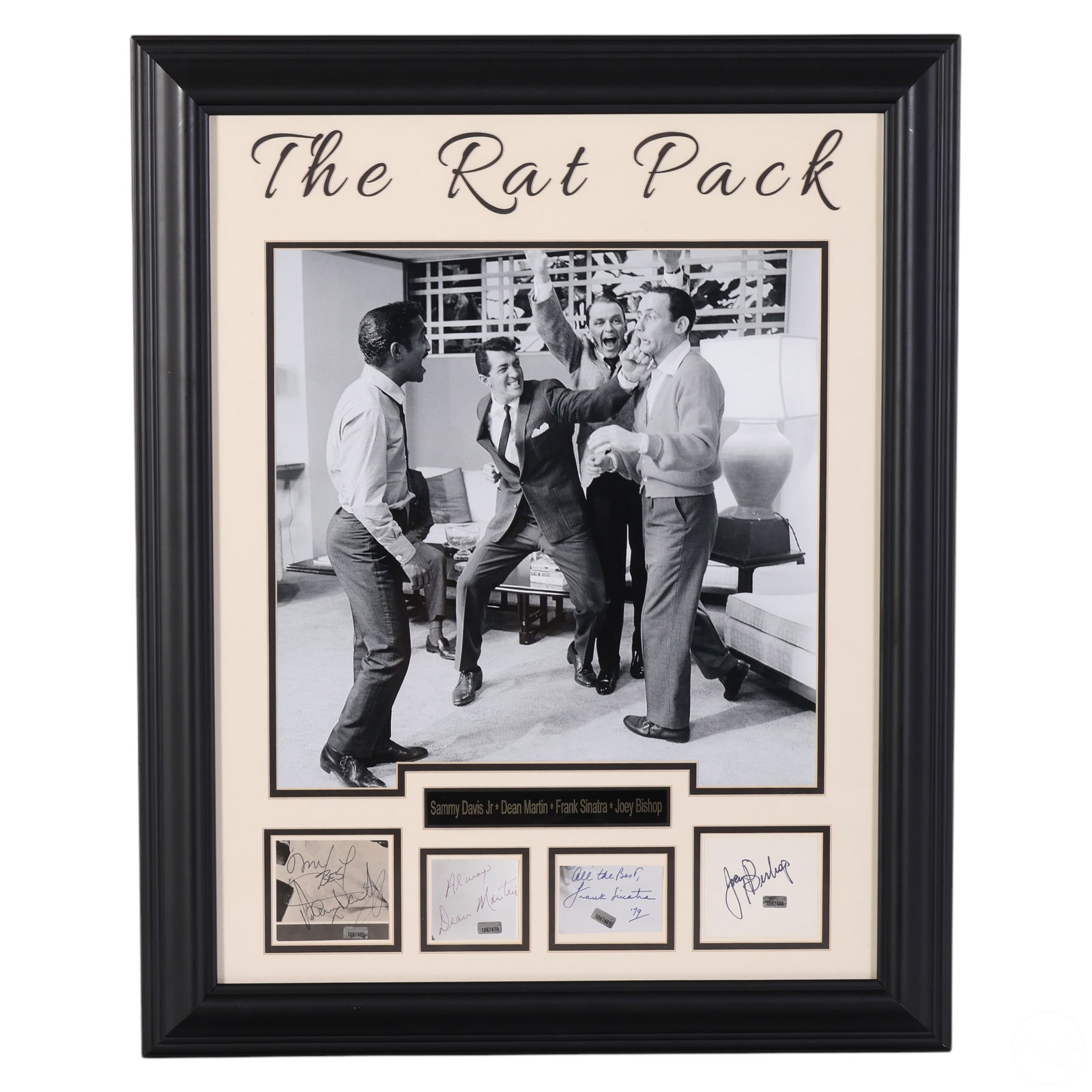 Sinatra Marti Davis Bishop Rat Pack Photo Signed Auction