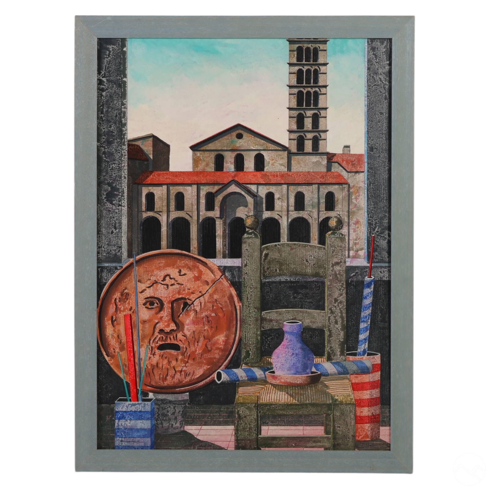 Tonino Caputo 1933-2021 Architectural Oil Painting Auction