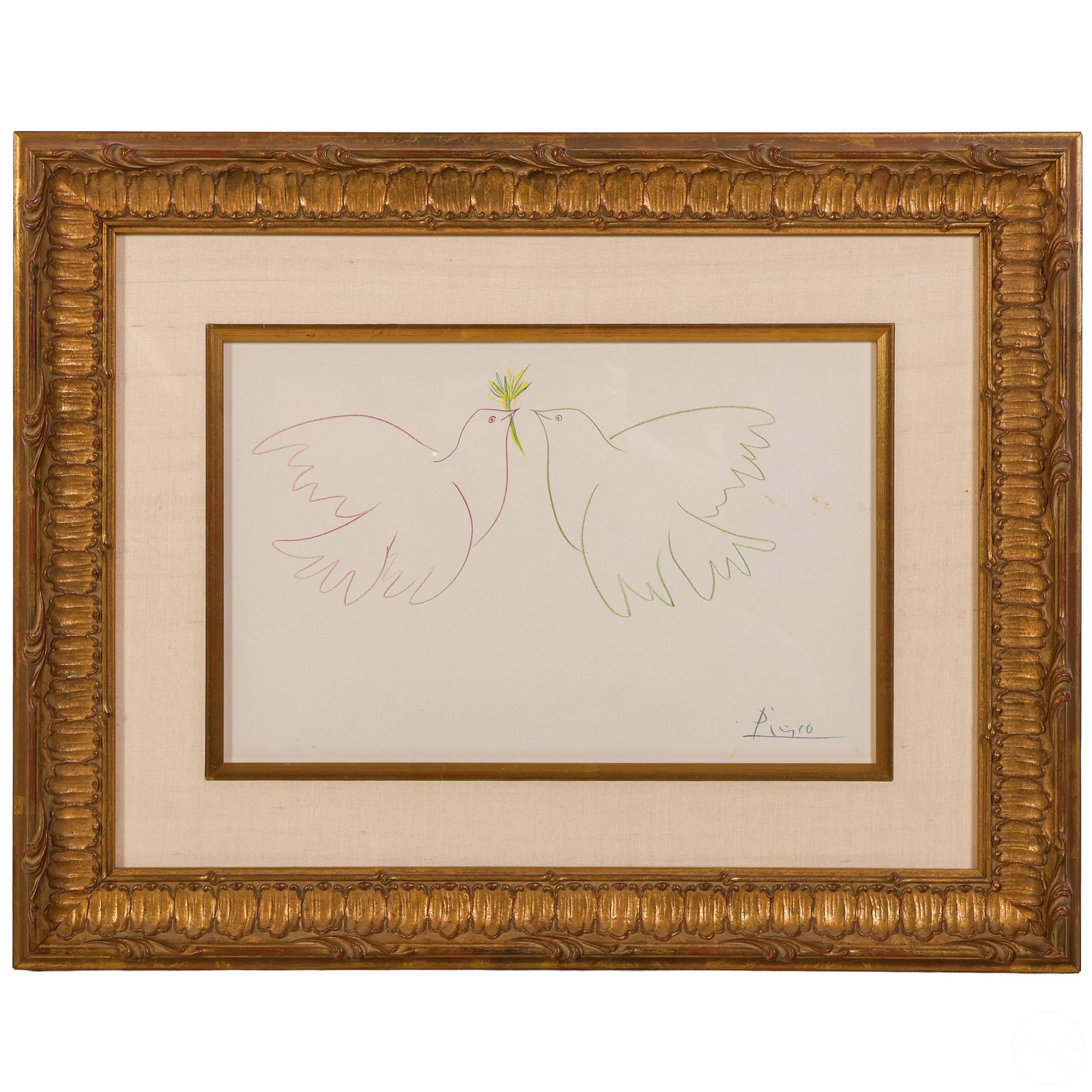 Pablo Picasso 1881-1937 Peace Doves Pencil Drawing - Jul 02, 2025 ...