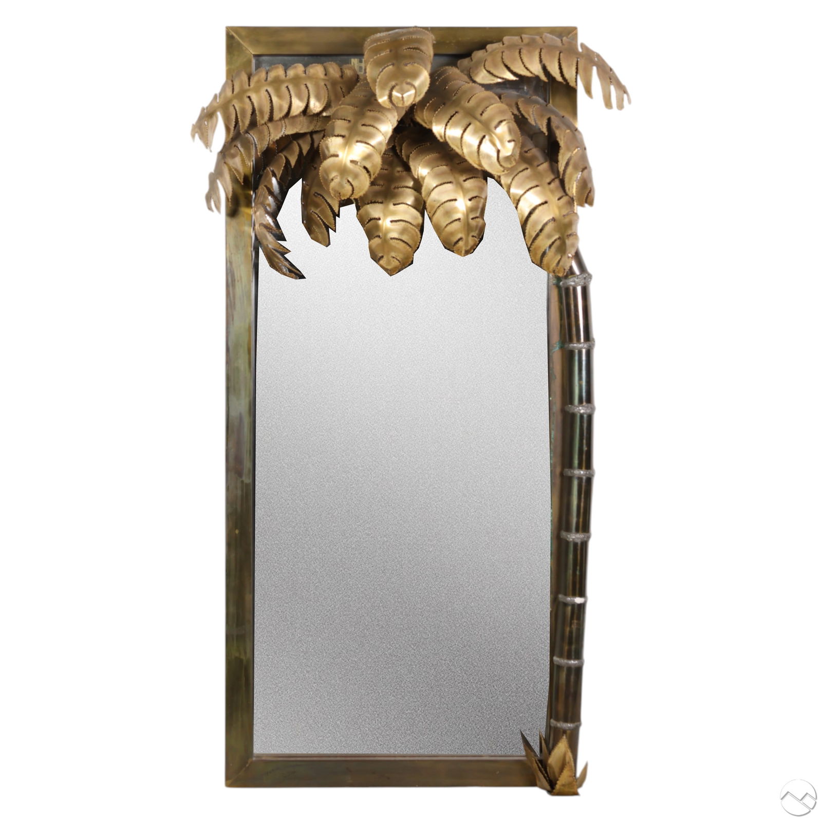 Mix Metal Palm Tree Mirror Attributed To Hans Kogl Auction
