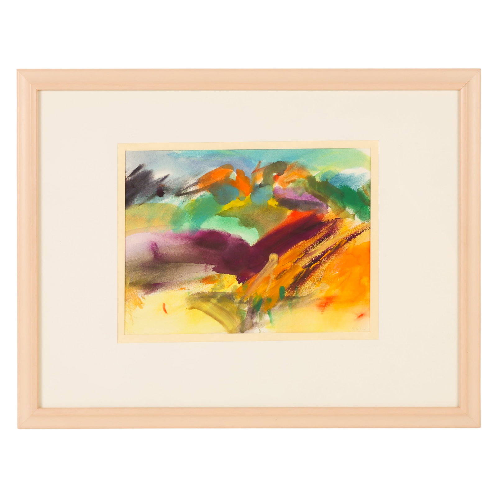 Susan Allix (b.1943) Abstract Water Color Painting Auction