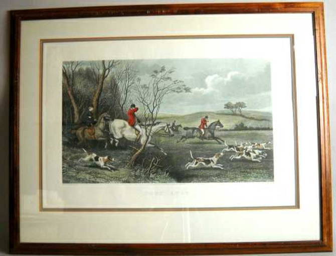 Hunt Scene Engraving By E. G. Hester: