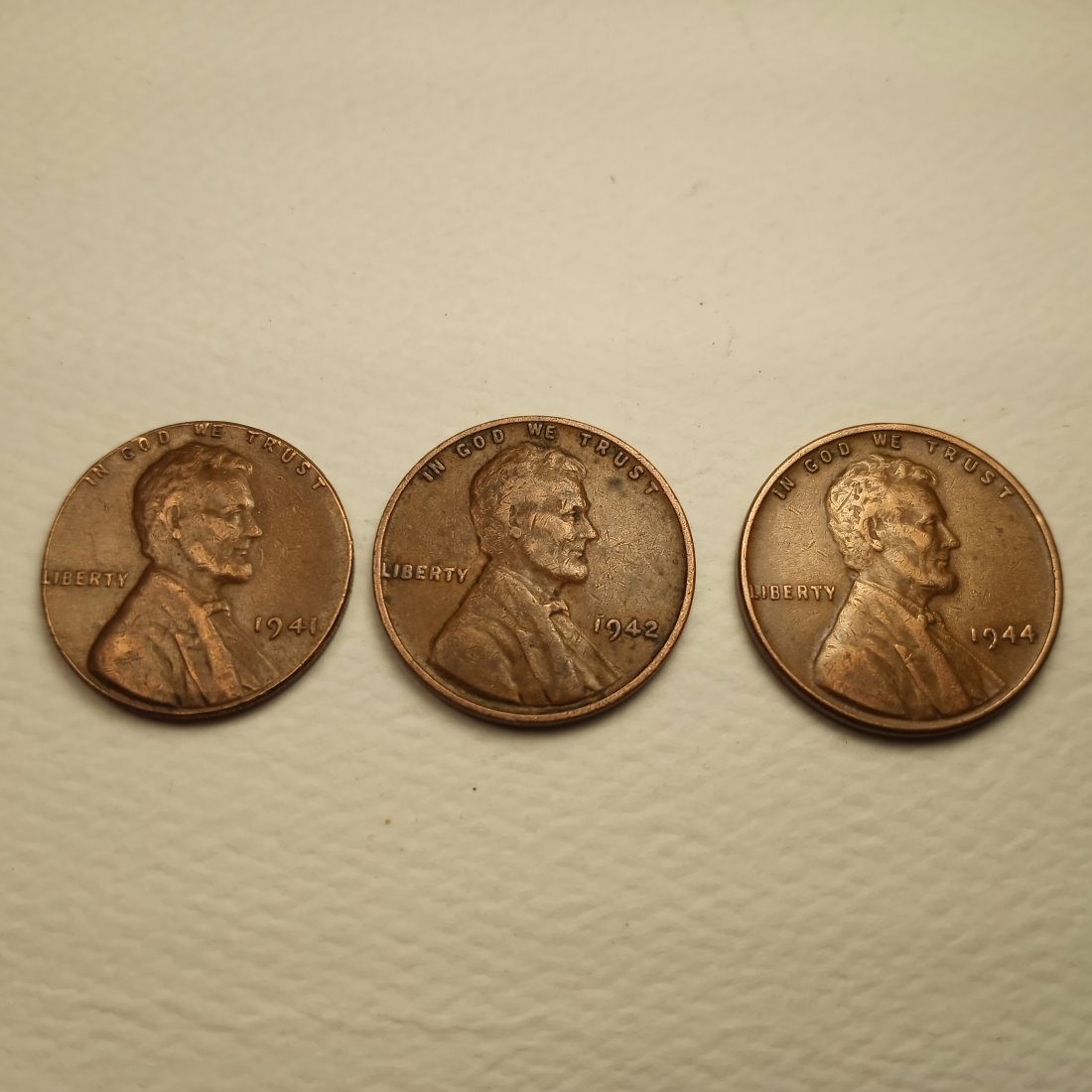 Three Rare Copper Wheat Pennies Error 1941, 1943, 1944 (#0395) on Jun ...