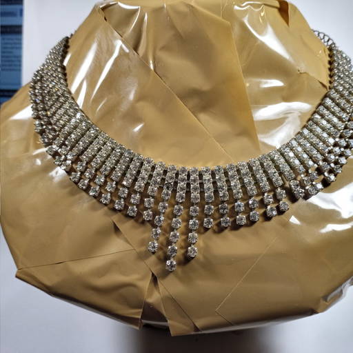 1940's Vintage Rhinestone Necklace Art Deco
