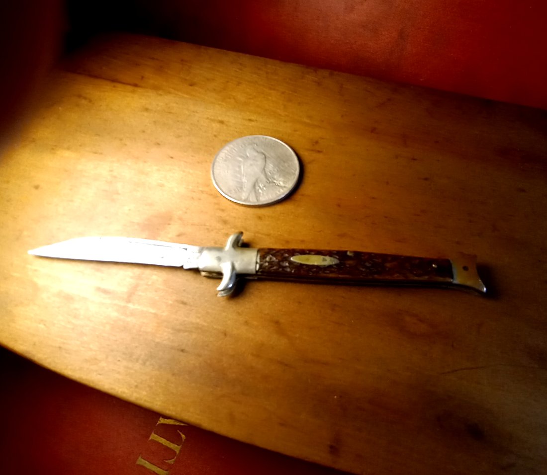 Rare Boeker Boker Made Germany Antique Stiletto Hilt Pocket Knife