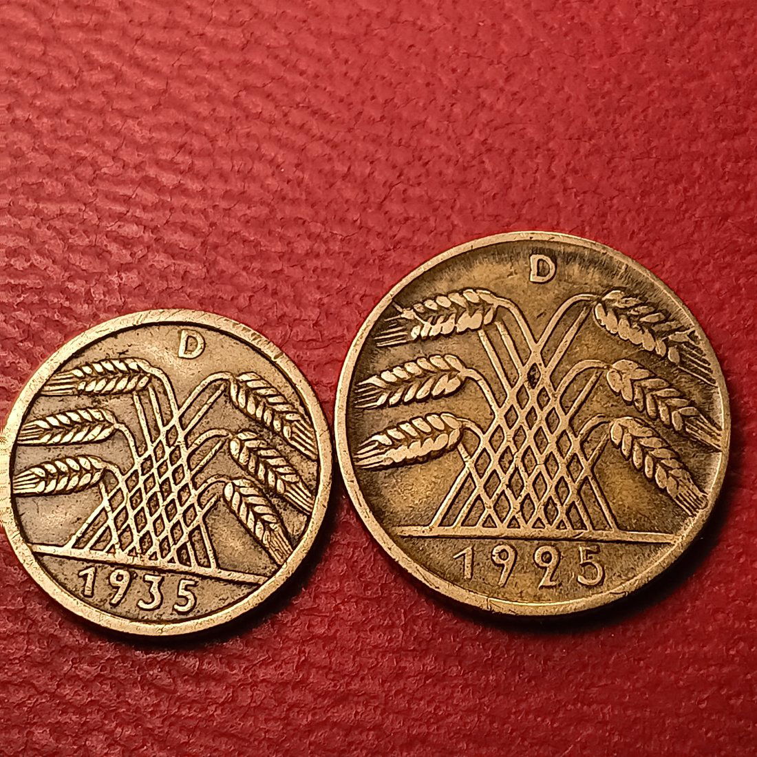 German Coin Pair Deutsches Reich 10 And 5 Pennies Auction