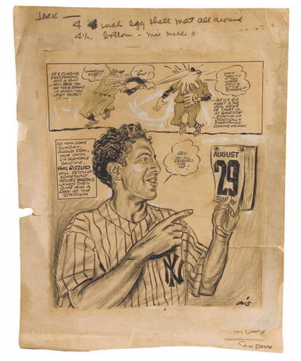 Phil Rizzuto Baseball Cartoon By Jack Davis