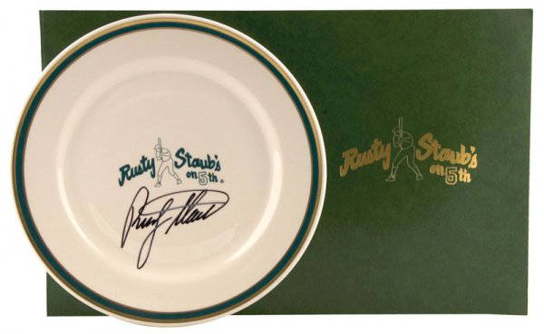 Set Of Plates From Rusty Staub's Restaurant With M