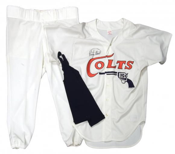 Colt .45s Old Timers Uniform Signed By Rusty Staub