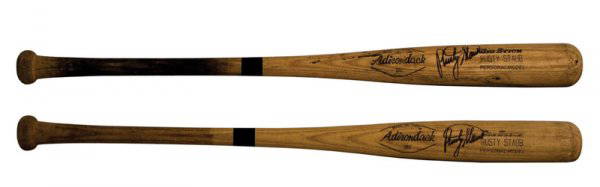 Rusty Staub Signed Game Used Baseball Bats (2)