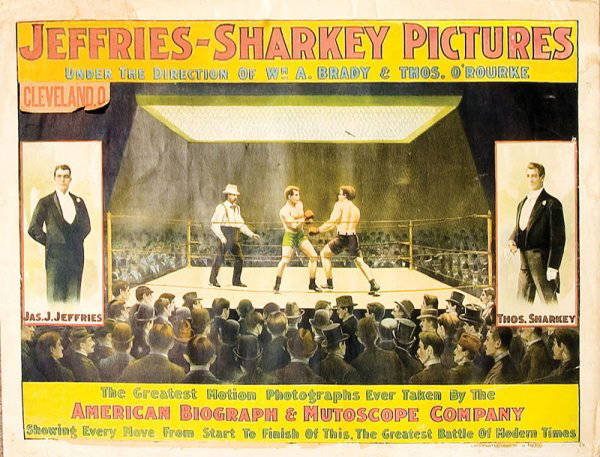 Jim Jeffries Vs. Tom Sharkey Fight Film Boxing Pos