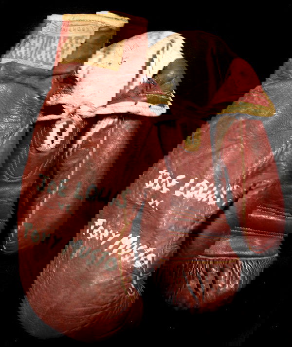 79: Joe Louis & Tony Musto Worn Boxing Gloves LOA