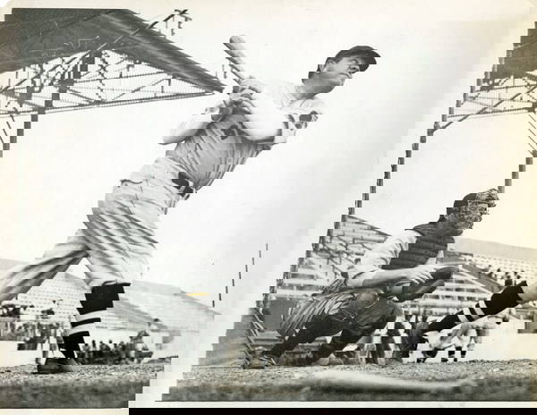 1920's 30's Original Wire Photos Babe Ruth Swing