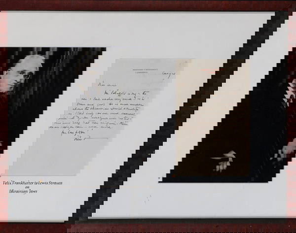 Felix Frankfurter Handwritten Letter Felix Frankfurter Handwritten Letter