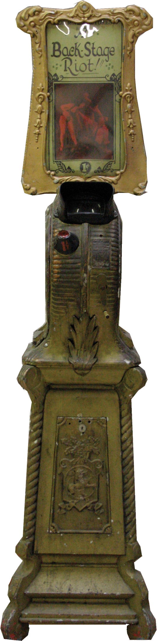 1900s Antique Coin Operated Mutoscope Arcade