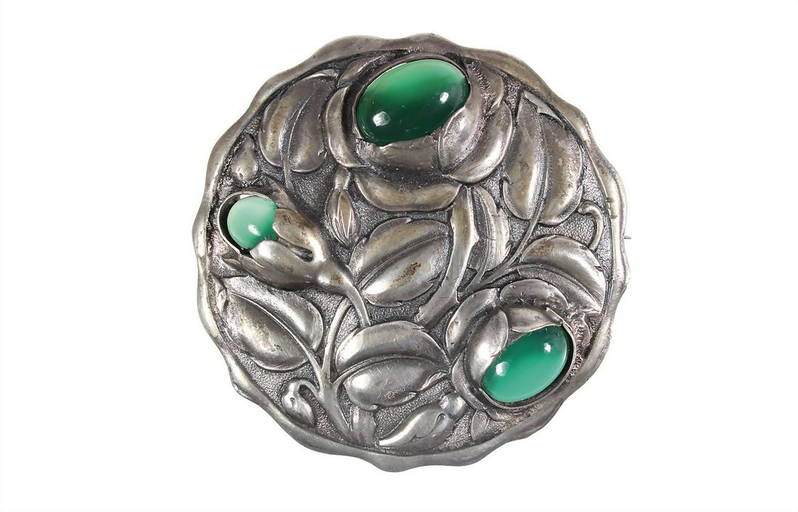 brooch, art nouveau around 1905/1910, silver 800/000, signed M. Mainzer ...