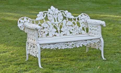 Regalia Cast Iron & Wood Garden Bench