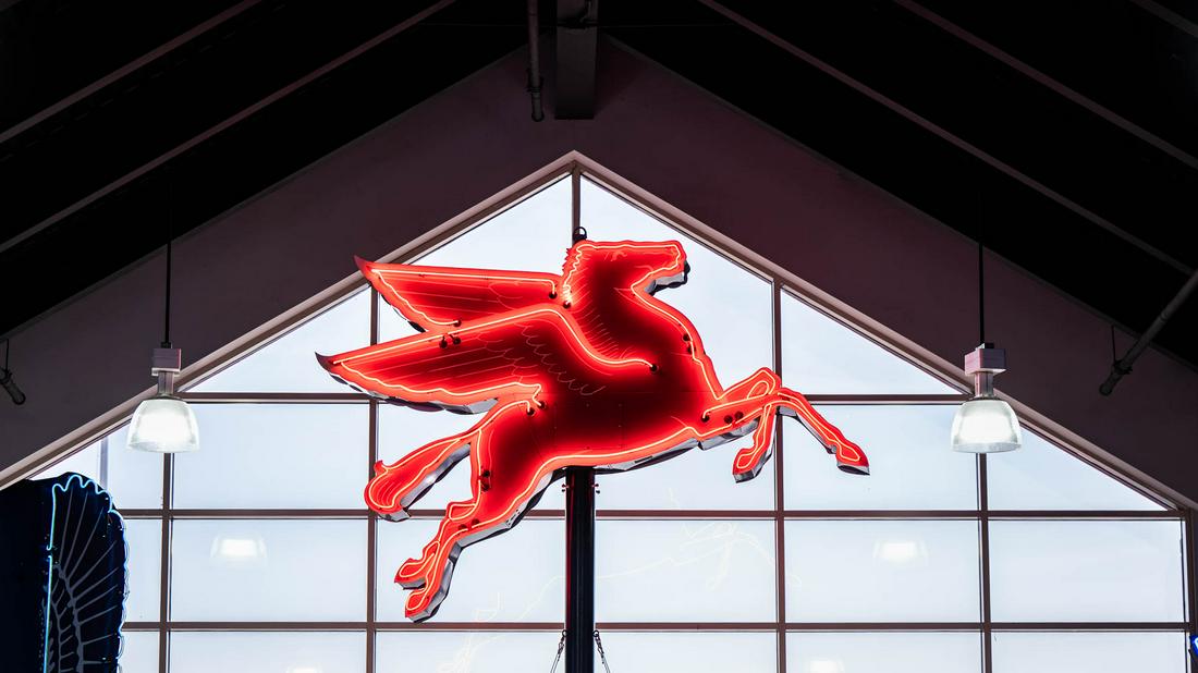 Pegasus Double-sided Rotating Porcelain Neon Sign Auction