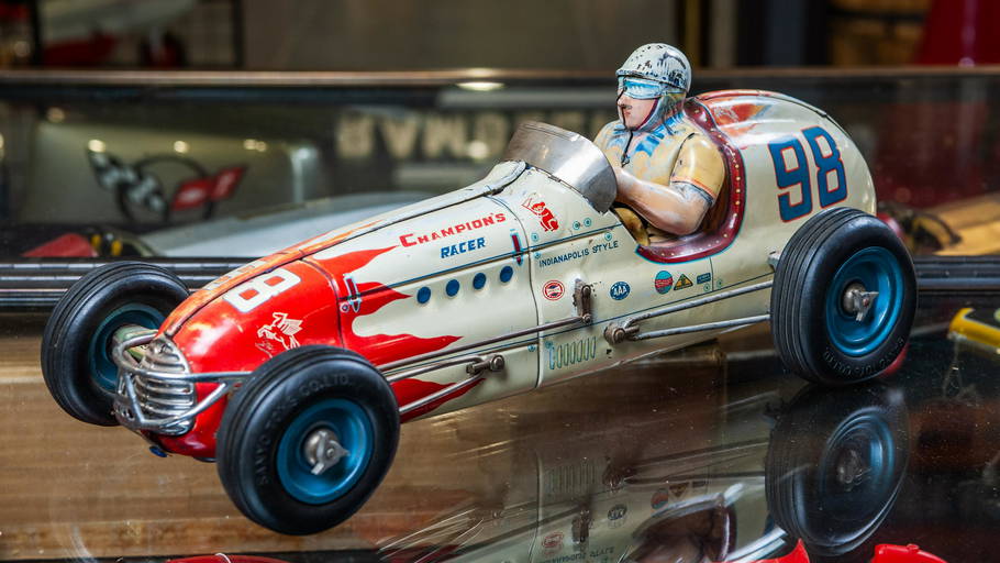 1950s “champions Racer” Tin Lithograph Friction Racecar Toy