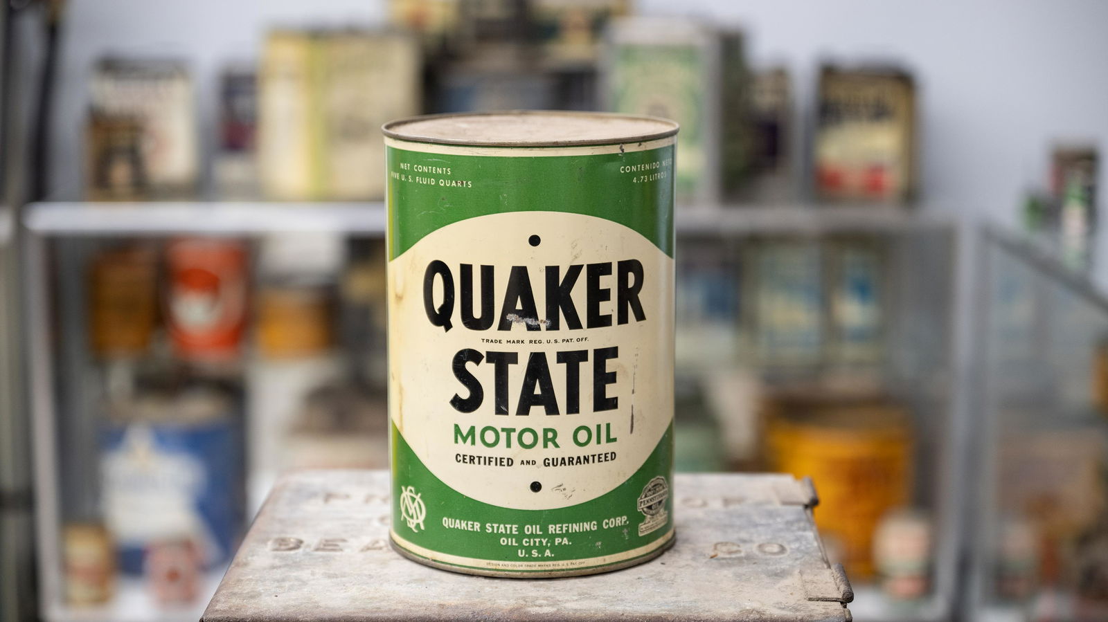 Quaker State 5 Quart Motor Oil Can