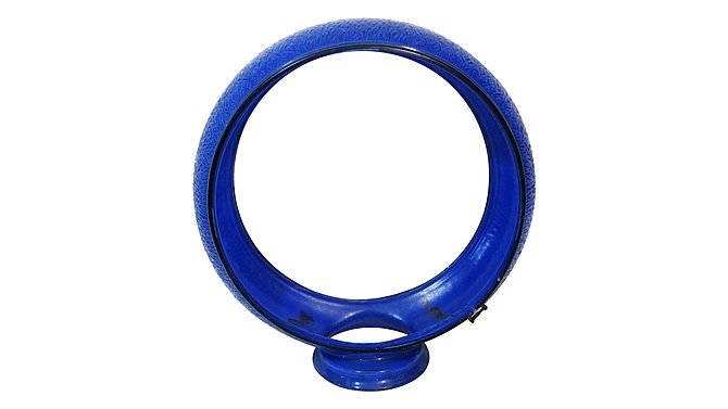 Z209 Blue Ripple Gas Pump Globe