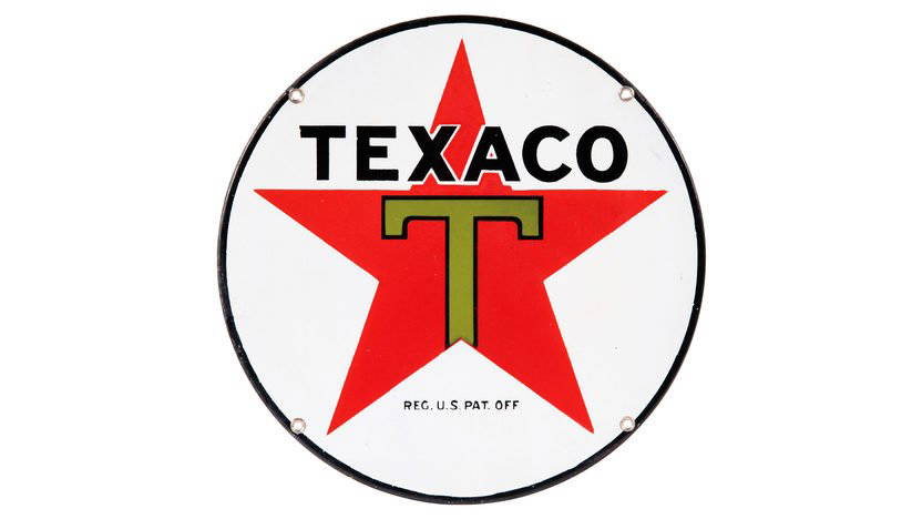 Texaco Lubester Sign Ssp 15 Inches Single Sided