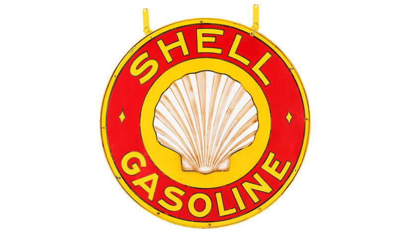 Shell Gasoline Sign Ssp 36 Inches Single Sided
