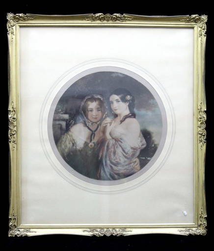 Thomas Hamilton Crawford The Sisters Mezzotint In