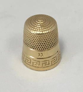 14k Gold Thimble In Tiffany And Co Thimble Box. T