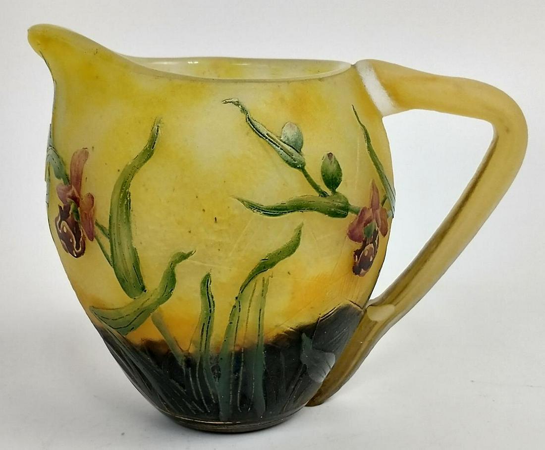 Daum Nancy Small Cameo Glass Pitcher C 1900