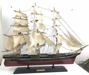 Cutty Sark British Clipper Ship, Cased Model