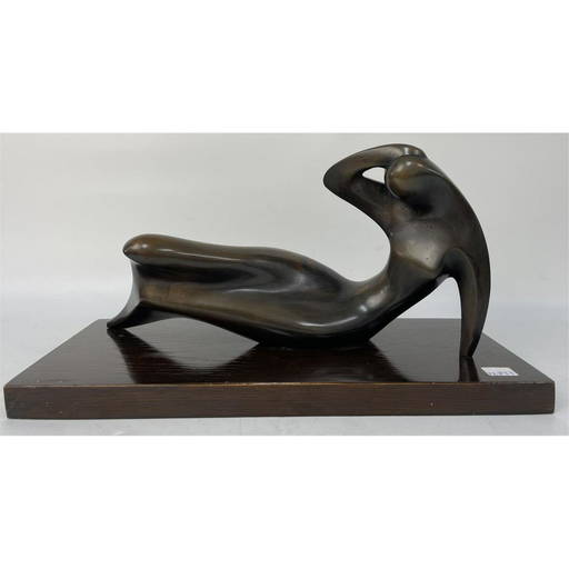 Bronze Statue By Haim Azuz, Israeli 20th C.