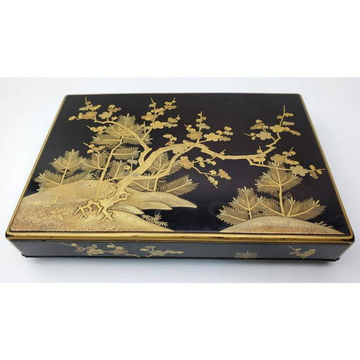 Japanese Antique Meiji Period Lacquer Jewelry Box