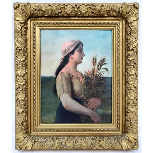 Early Signed "rutter" Painting, Oil On Board