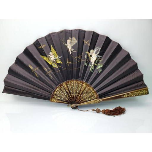 Very Fine Hand Painted Silk Fan