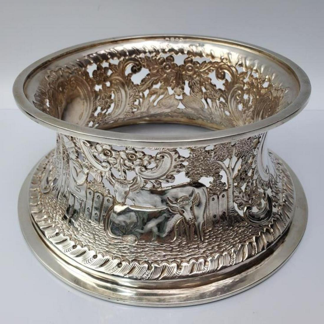 Rare Irish Sterling Silver Reticulated Potato Ring