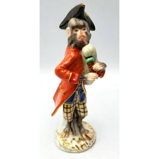 Meissen Monkey Band Bagpipe Player