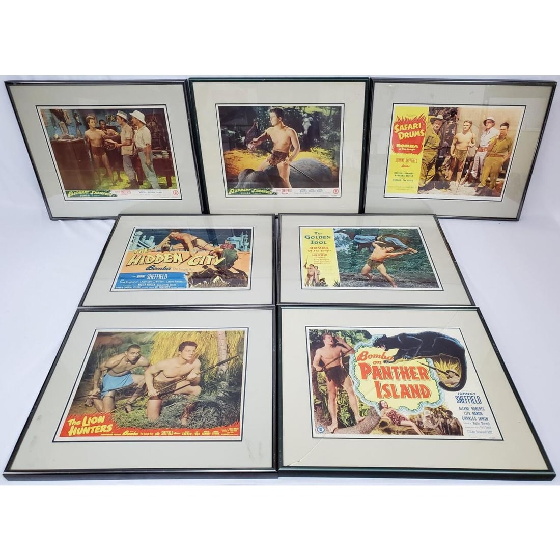 7 Numbered Posters Of Bomba In Various Movies