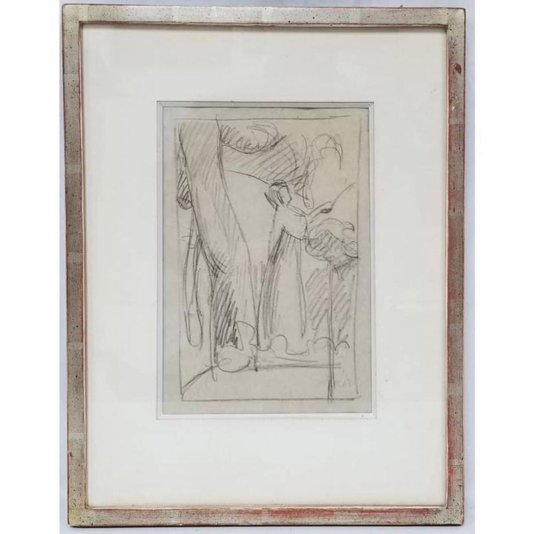 Cuno Amiet, Swiss (1868-1961) Pencil Drawing On Paper Auction